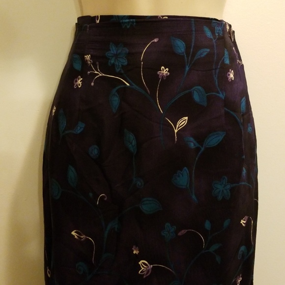 August Max woman | Skirts | August Max Woman Floral Design Wrap Around ...